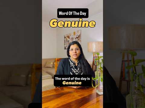Genuine – Word 📚of the Day with Simple Examples #learnenglish #englishvocabulary #wordoftheday