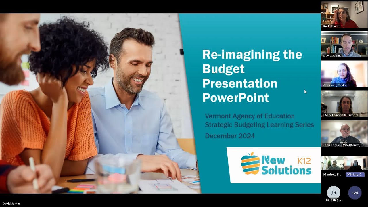 Reimagining the Budget Presentation PowerPoint
