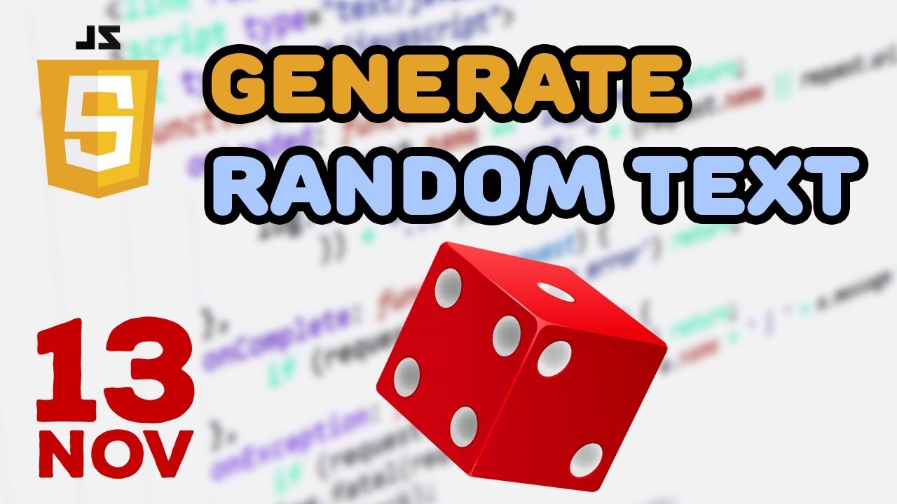 How to generate random text with JavaScript