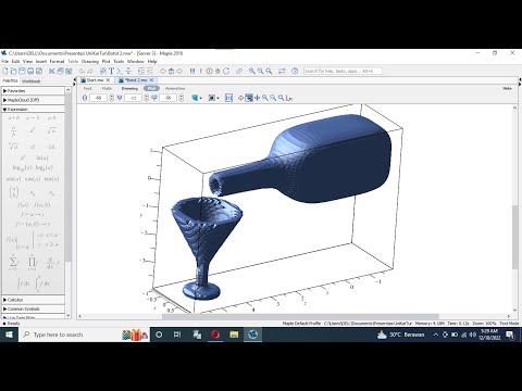 3D Graph Equations of Glass and Bottle run on Maple Software #mathisfun #mathematics #3dgraph