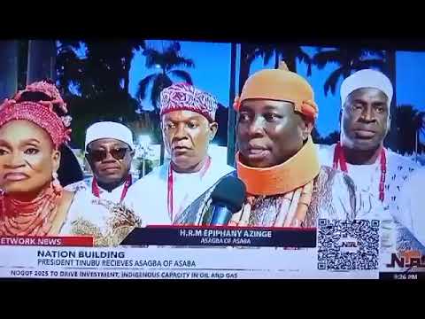 VISIT OF THE ASAGBA OF ASABA TO THE PRESIDENT OF THE FEDERAL REPUBLIC OF NIGERIA MR AHMED TINUBU