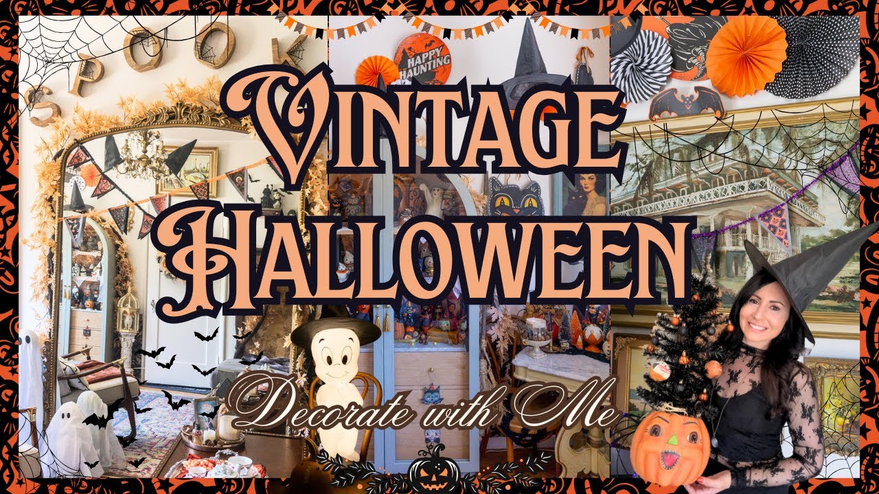 VINTAGE HALLOWEEN LIVING ROOM | Nostalgic Cottage Decor | Fall Home Decorating Ideas 2025 🎃