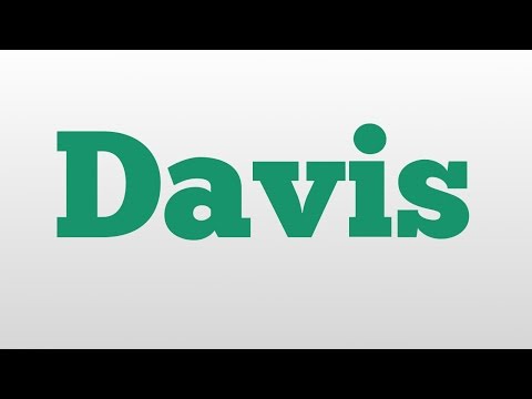 Davis meaning and pronunciation