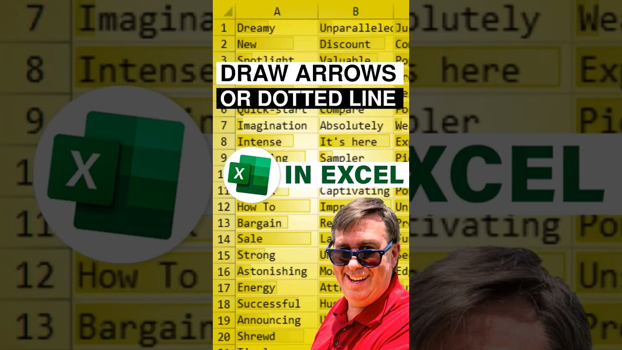 Excel - Draw Arrows or Dotted Line in Excel - #shorts | MrExcel Message Board