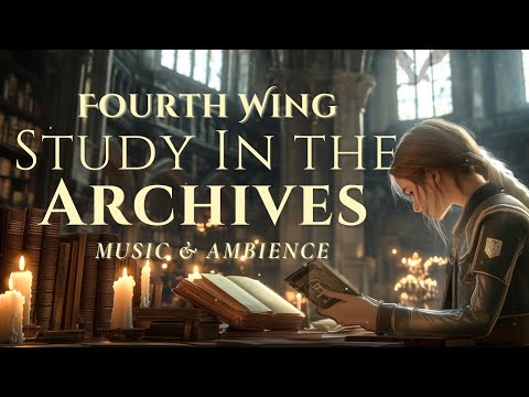 Study in the Archives at Basgiath College | FOURTH WING Reading Music & Ambience for Fantasy Reading