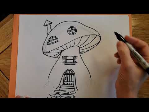 How to Draw Fairy House in Mushroom