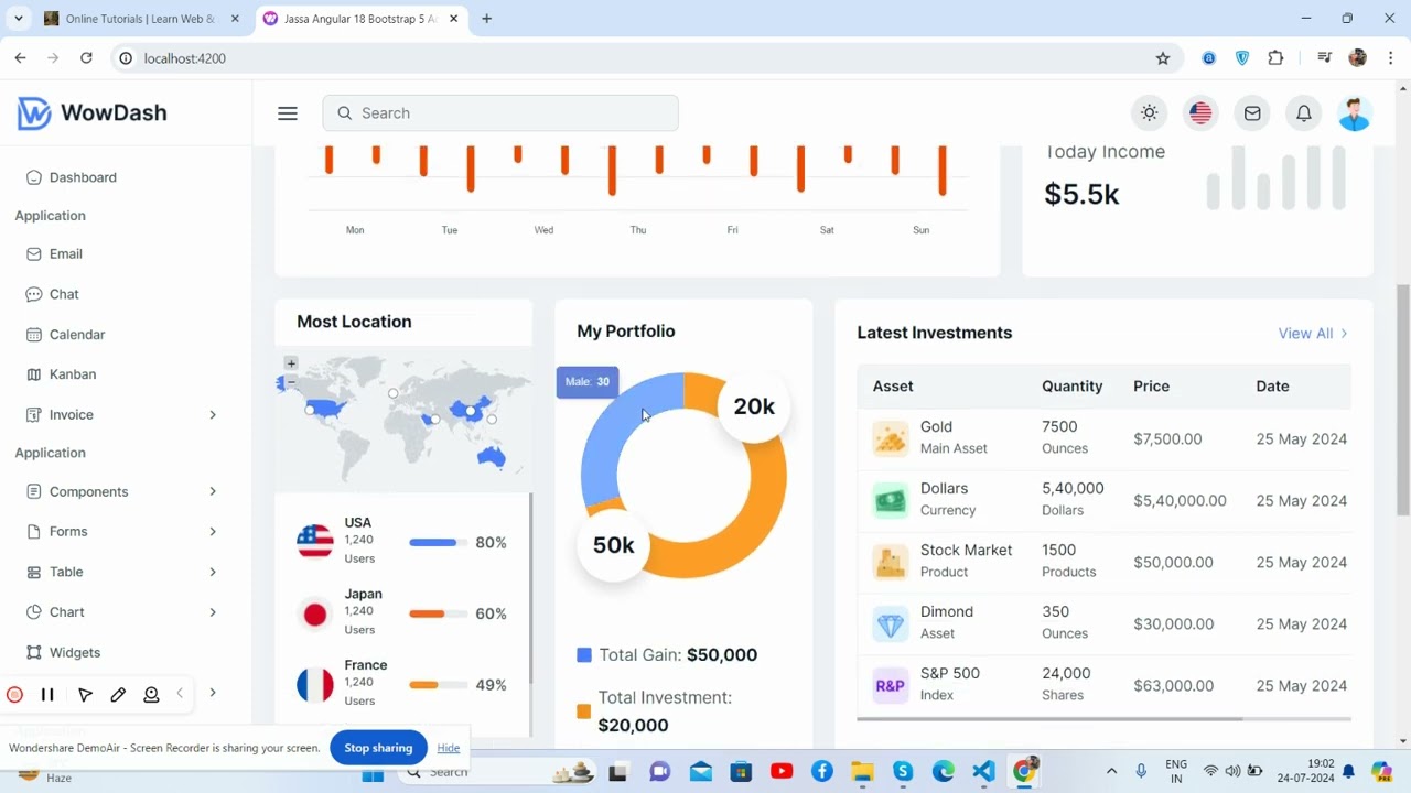 Angular 18 WowDash – Bootstrap 5 Admin Dashboard HTML Template
