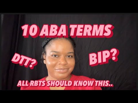 10 ABA TERMS ALL REGISTERED BEHAVIOR TECHNICIANS SHOULD KNOW| RBT EXAM PREP| pt.1