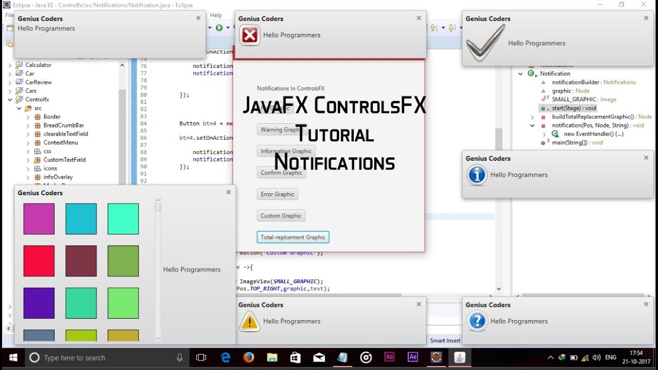 JavaFX ControlsFX Tutorial Notifications