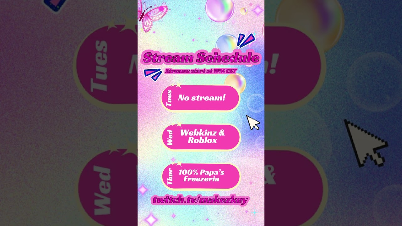 Stream schedule this week!