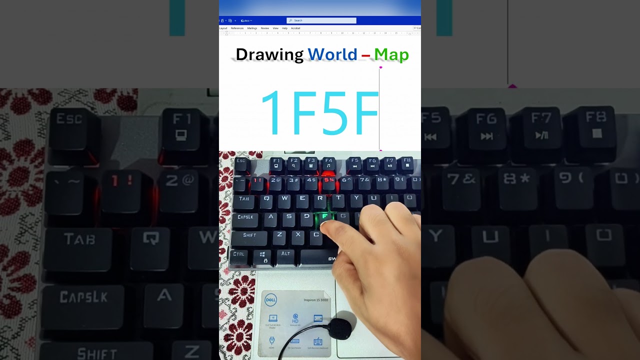 Press This Shortcut to Draw a World Map in MS Word – It Feels Like Magic! #keyboard #world #map #MS