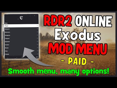 Exodus Lite Menu | PAID RDR2 Mod Menu | GOLD Recovery | Smooth Animations + Many Options! | Tutorial