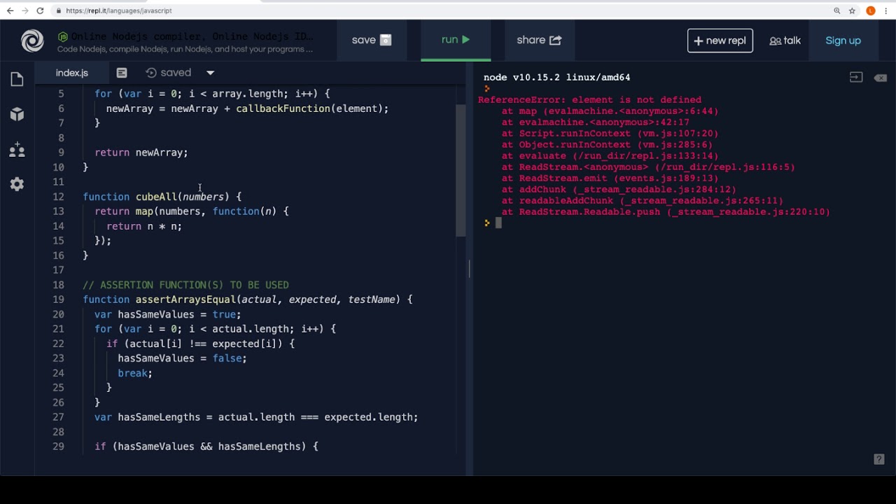 Module 2 - Applying AssertArraysEqual