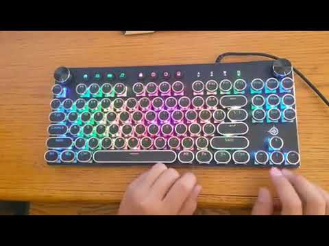 STOGA Mechanical Keyboard, Anti Ghosting Computer Keyboard, USB 2.0 Wired Retro Gaming Keyboard