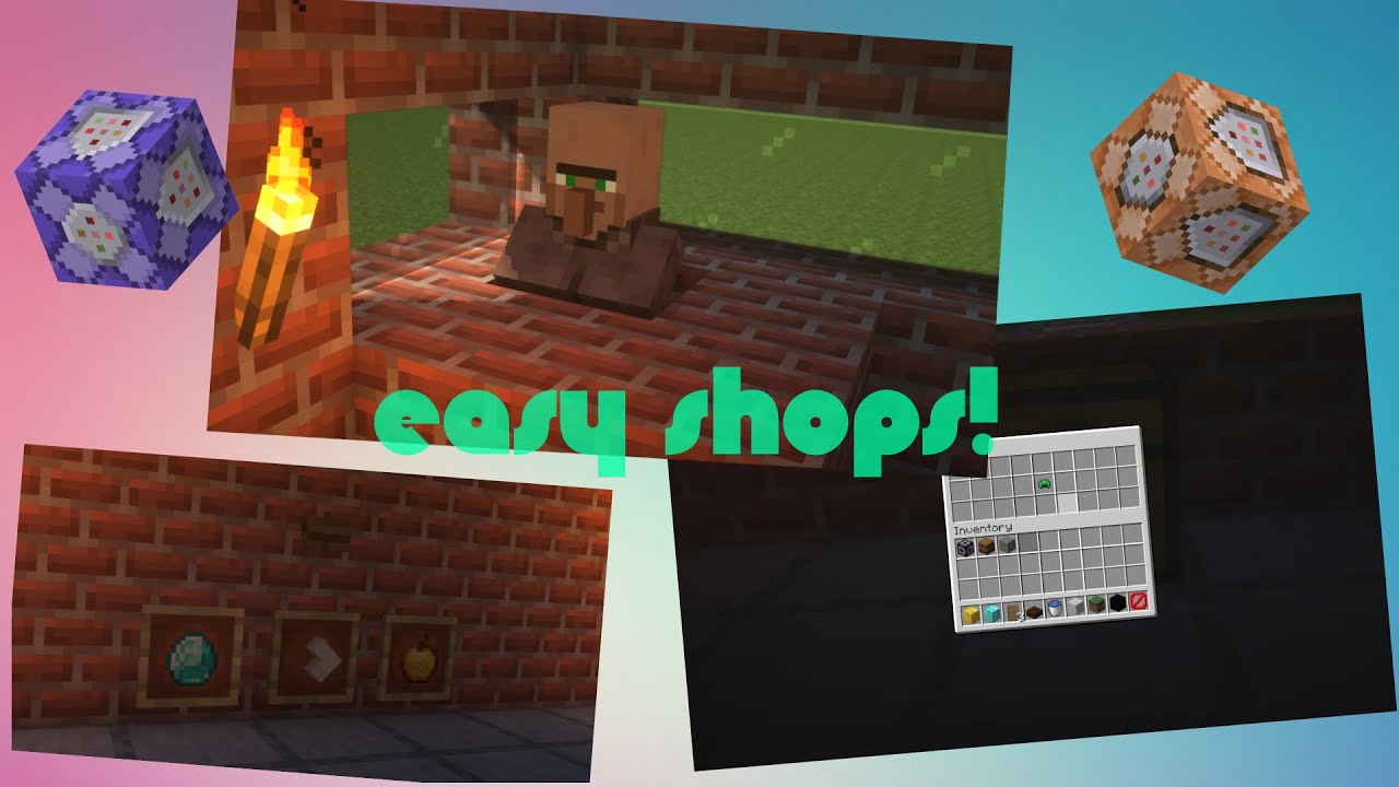 3 Simple Command Block Shop Designs (With Tutorials!) - Minecraft Java Command Block Tutorial