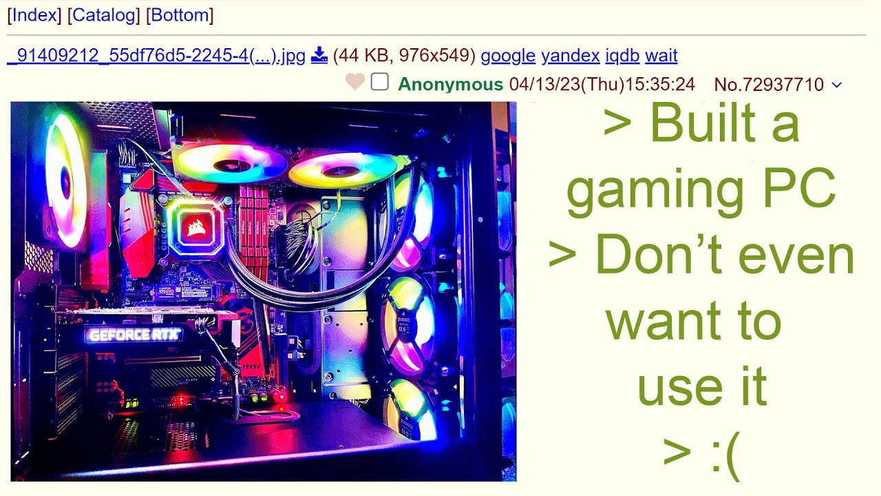 Anon Gets A Gaming PC - 4Chan r/Greentext