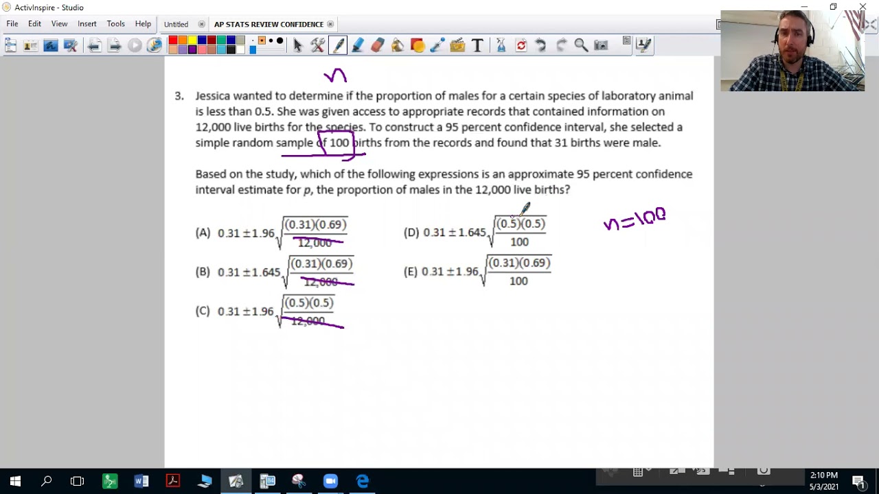 AP Stats Rev  5 #3