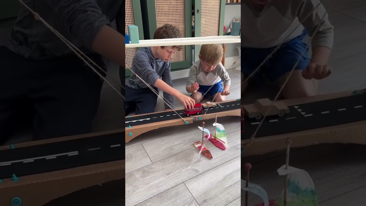 We made a cardboard bridge with Makedo tools! #coolcrafts