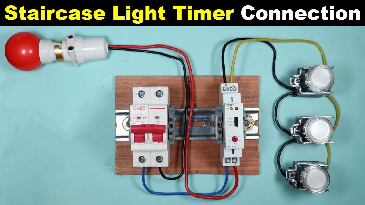 Staircase timer YCT8-LS connection@CNCElectric1988