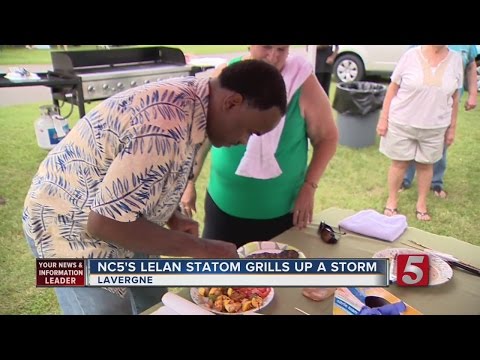 Lelan Statom Competes In Grill Off