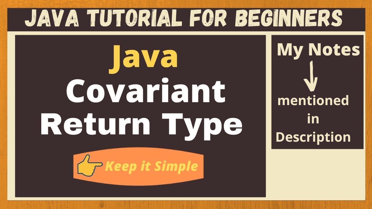 Covariant Return Type in Java | Tutorial for beginners