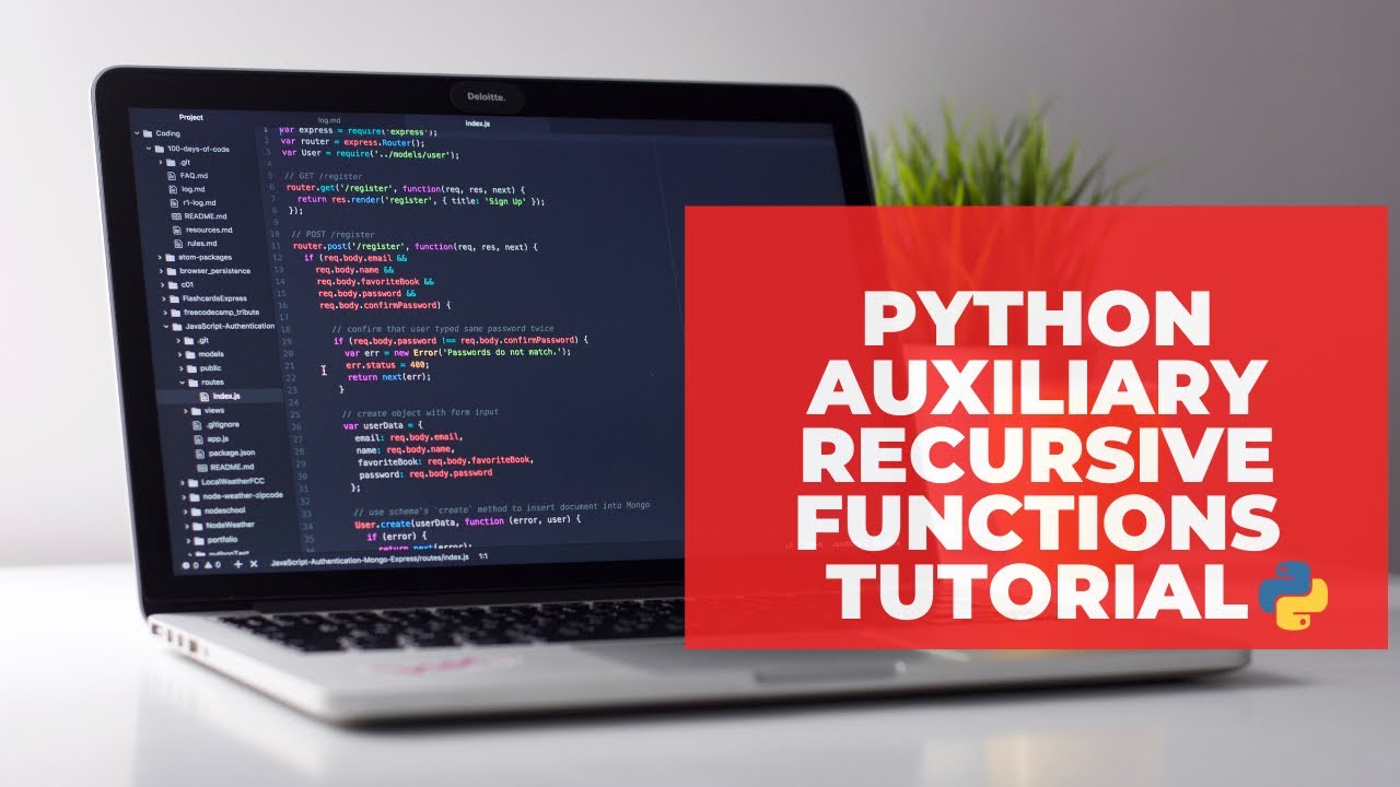 Python Auxiliary Recursive Functions | Python for Beginners | MLittleProgramming