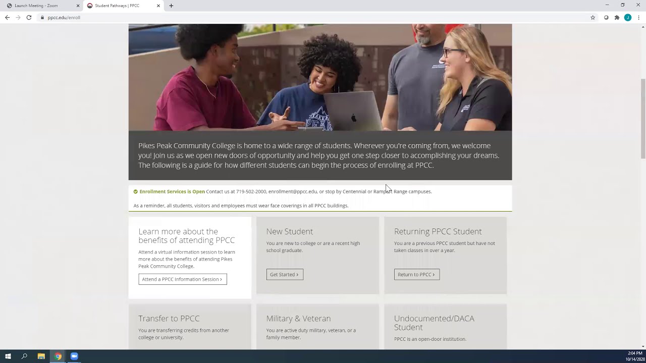 PPCC Admissions Application Tutorial