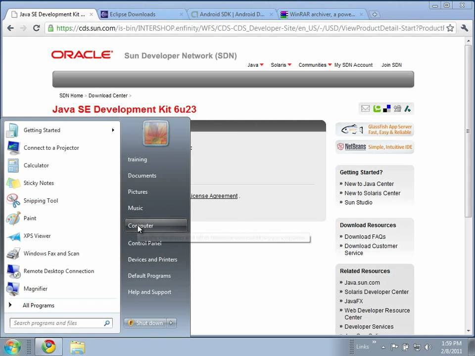 Google Android Honeycomb 3.0 SDK Java JDK How to tutorial Install
