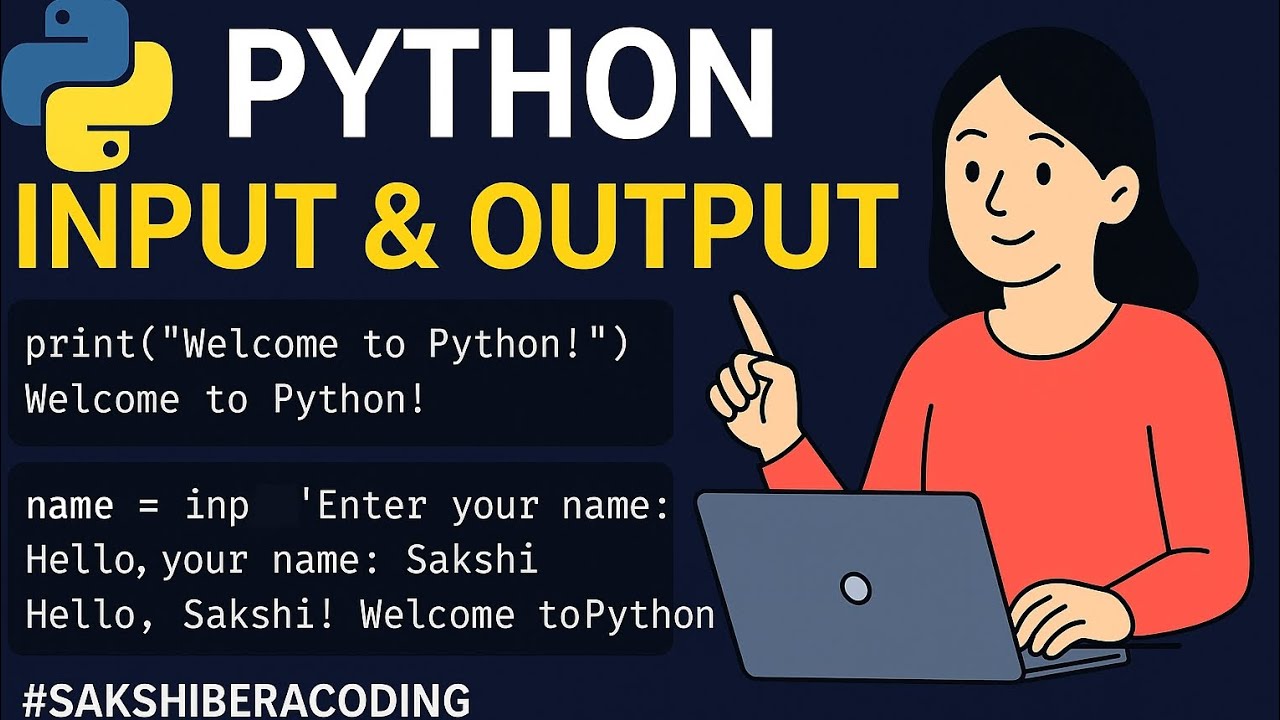 Python Input & Output Explained | Lesson 3 | Python Tutorial for Beginners | Sakshiberadcoding