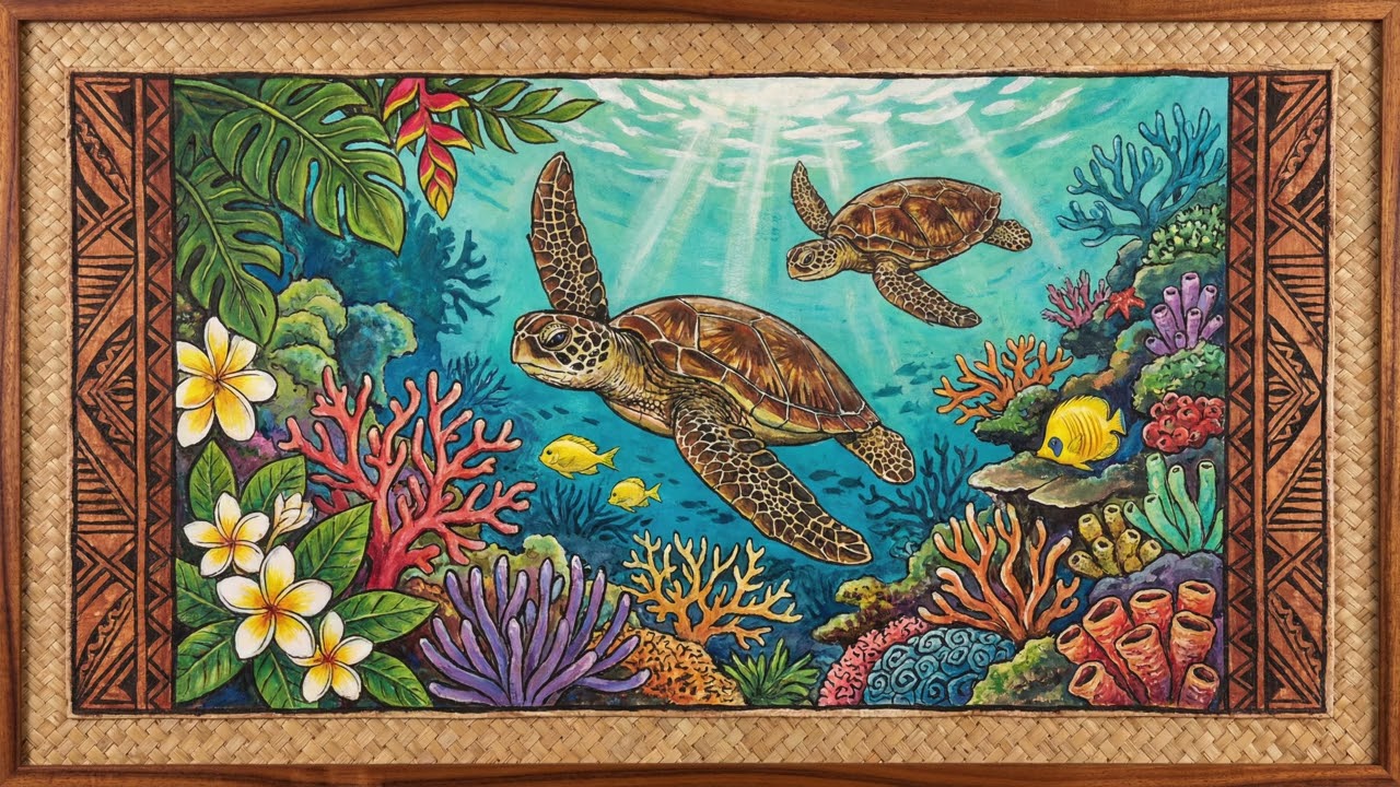 TV SCENIC ART 4K | Beautiful Sea Life of the Hawaiian Islands