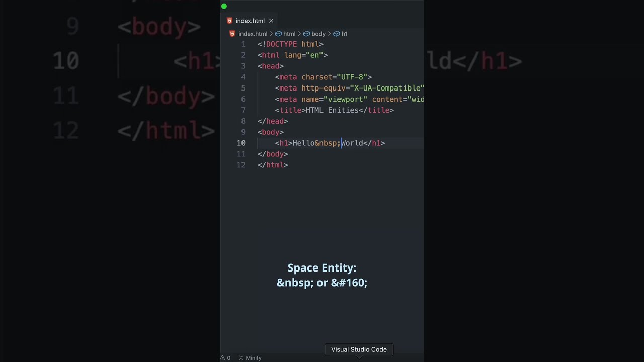 Understanding HTML entities