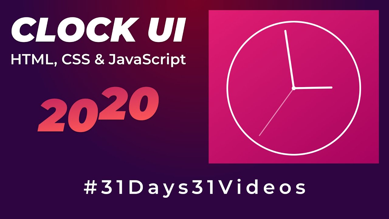 Analogue Clock UI using HTML, CSS & JavaScript
