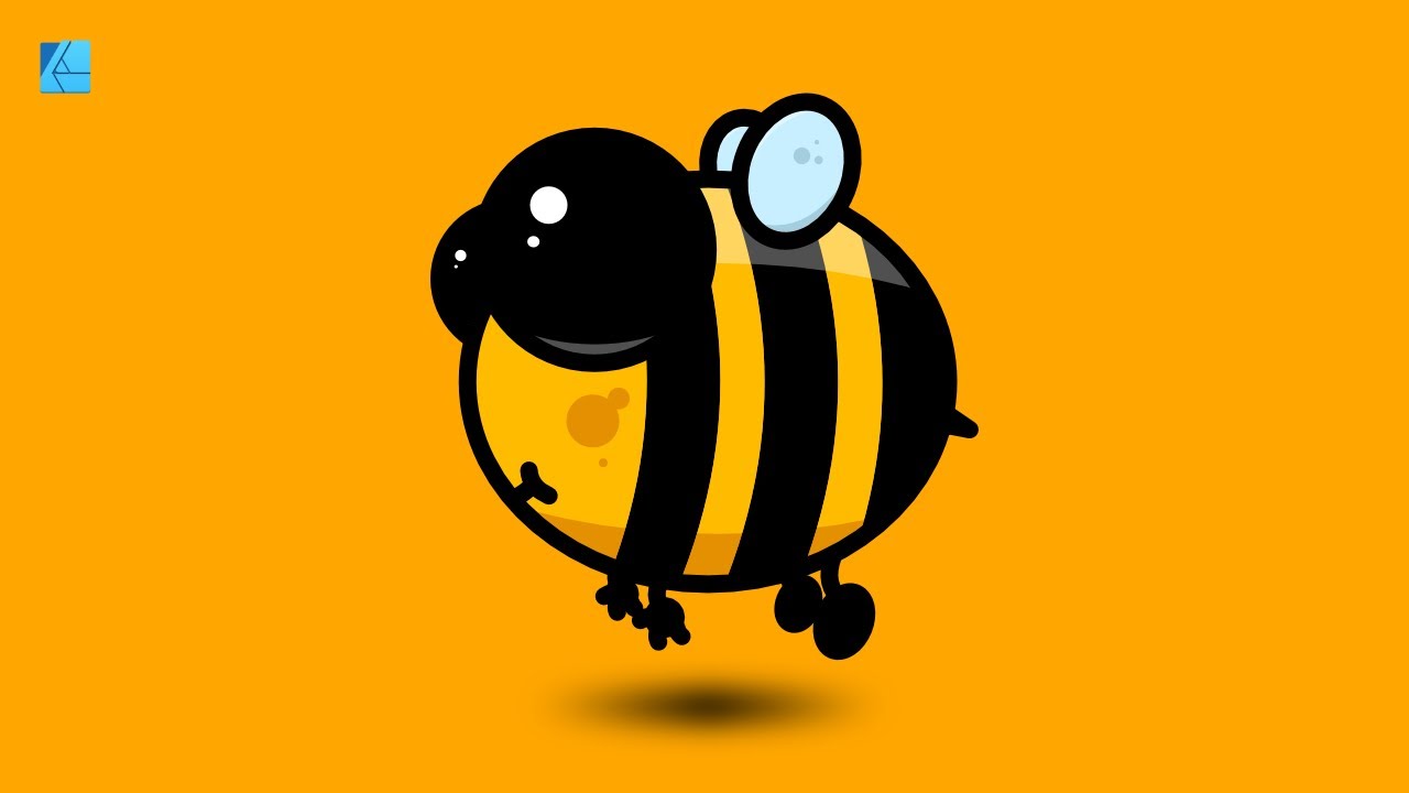 Vector bee speed art with Affinity Designer