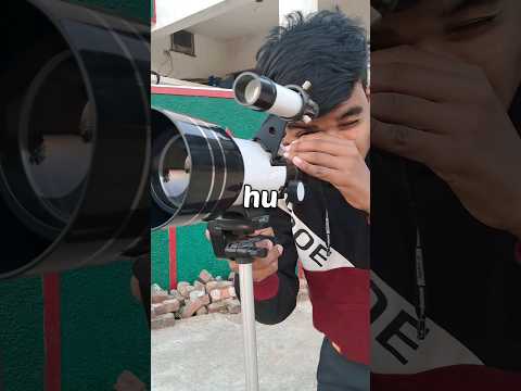 150x Zoom Test with Old Telescope 🔭 #shorts