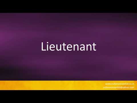 How to pronounce "Lieutenant". (British and American)