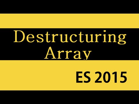 Learn ES6 and Typescript Tutorial 17 Destructuring Array - Mind Luster