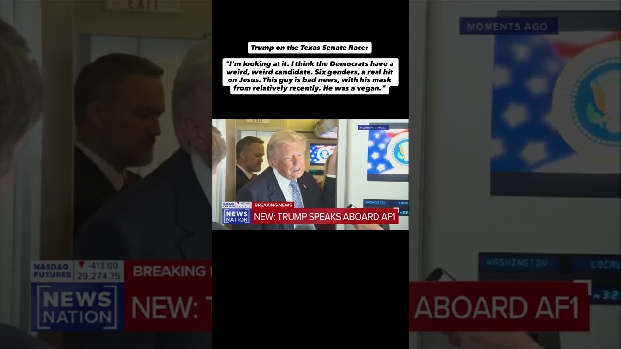 Trump comments on the Texas Senate race and criticizes Democratic candidate James Talarico...