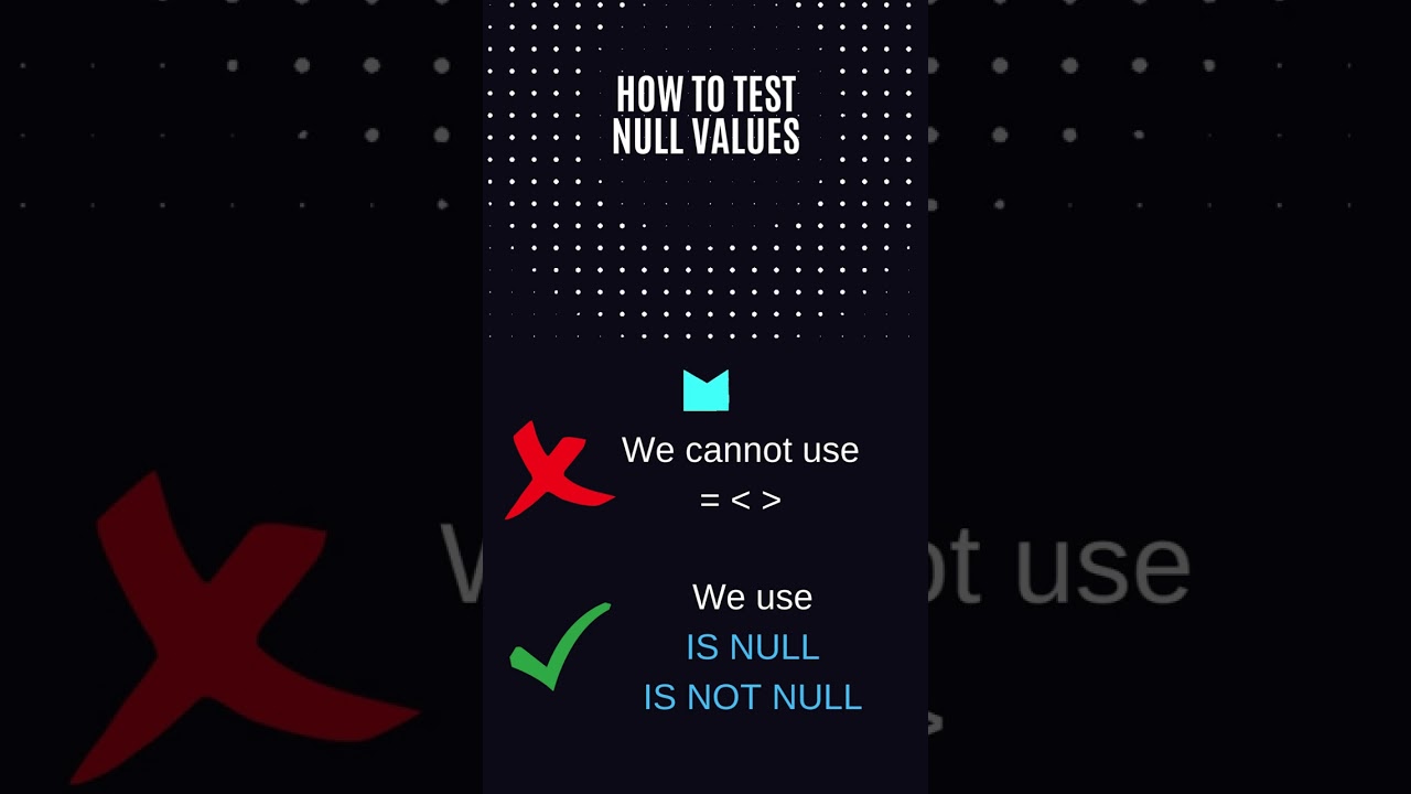 SQL Tutorial: Lesson 11 - NULL          #shorts