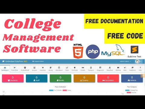 College Management System Software using PHP MySQL HTML CSS Bootstrap ...