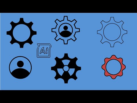 How To Create Gear/setting Icon admin icon in illustrator| simple steps | adobe illustrator|tutorial