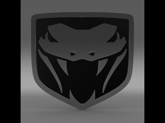 Dodge viper fangs 2003 logo 3D Model - FlatPyramid