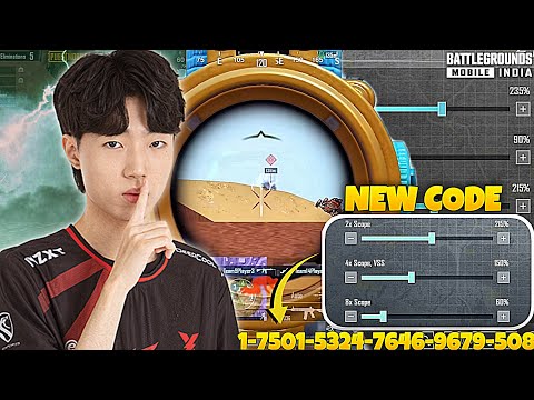 BGMI⚡️BEST SENSITIVITY CODE + CONTROL SETTING FOR ZERO RECOIL 🔥 PUBG MOBILE 2025