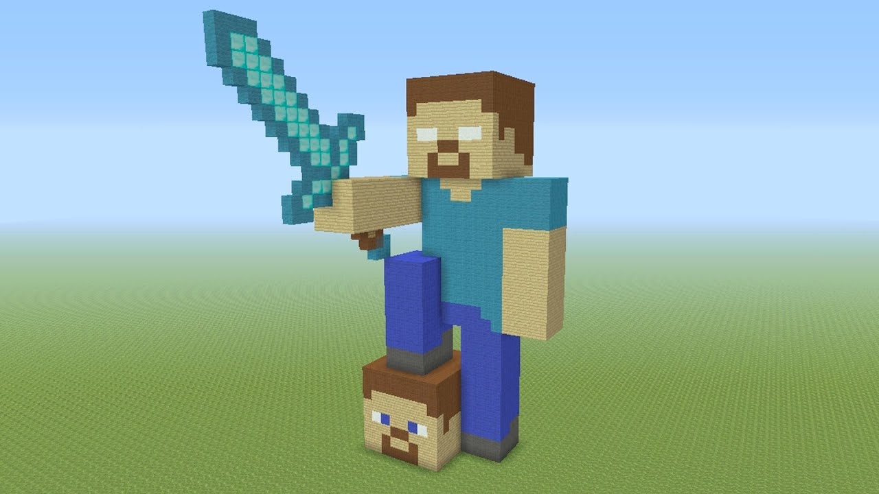 Minecraft Tutorial: How To Make A HEROBRINE Statue!!