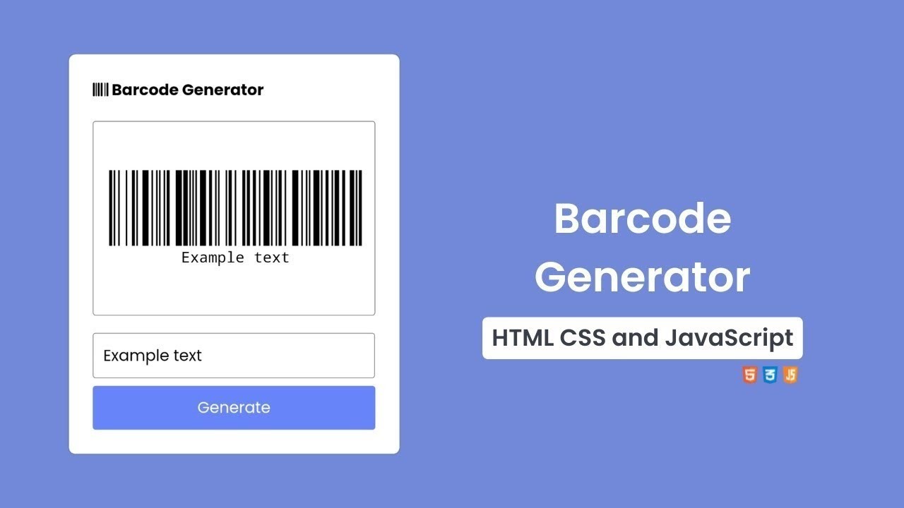 Barcode Generator in HTML CSS & JavaScript | Doxa Dev