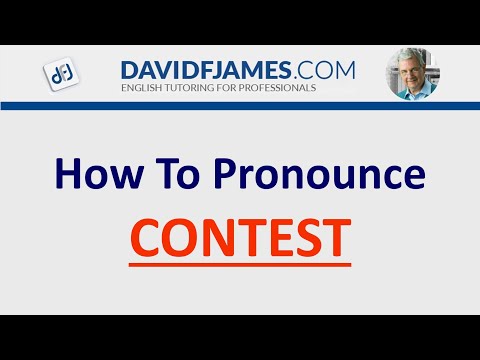 How to Pronounce CONTEST (2 Syllables)