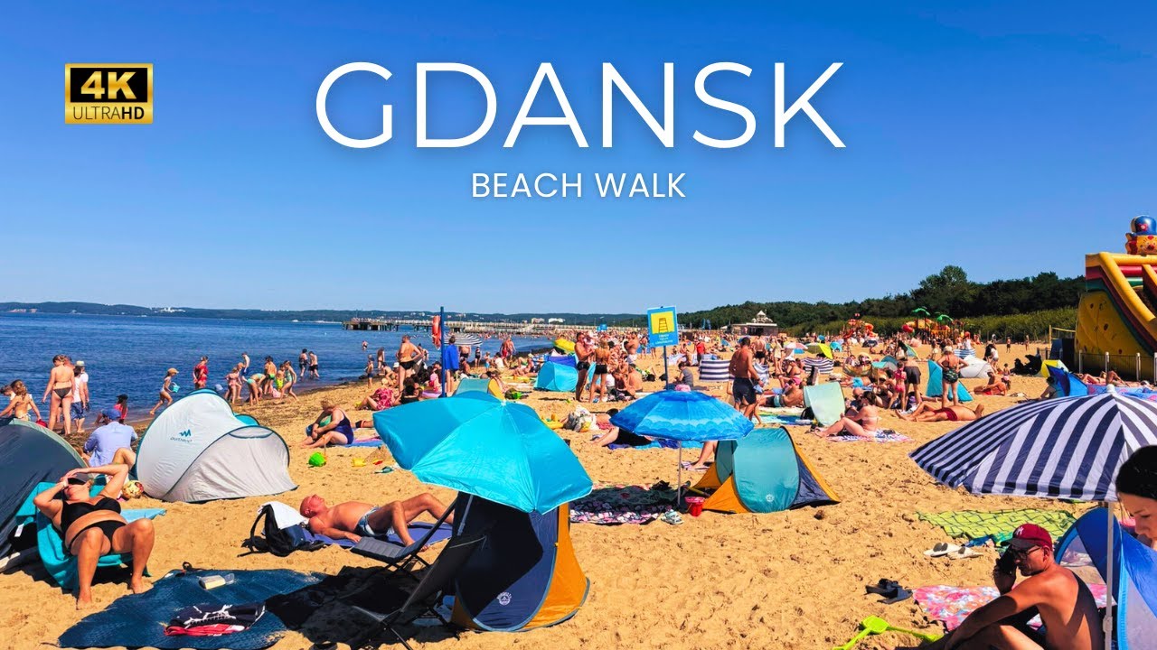 🏖️Gdańsk Beach Walk | Baltic Sea Coastline | Poland 2025 | 4K