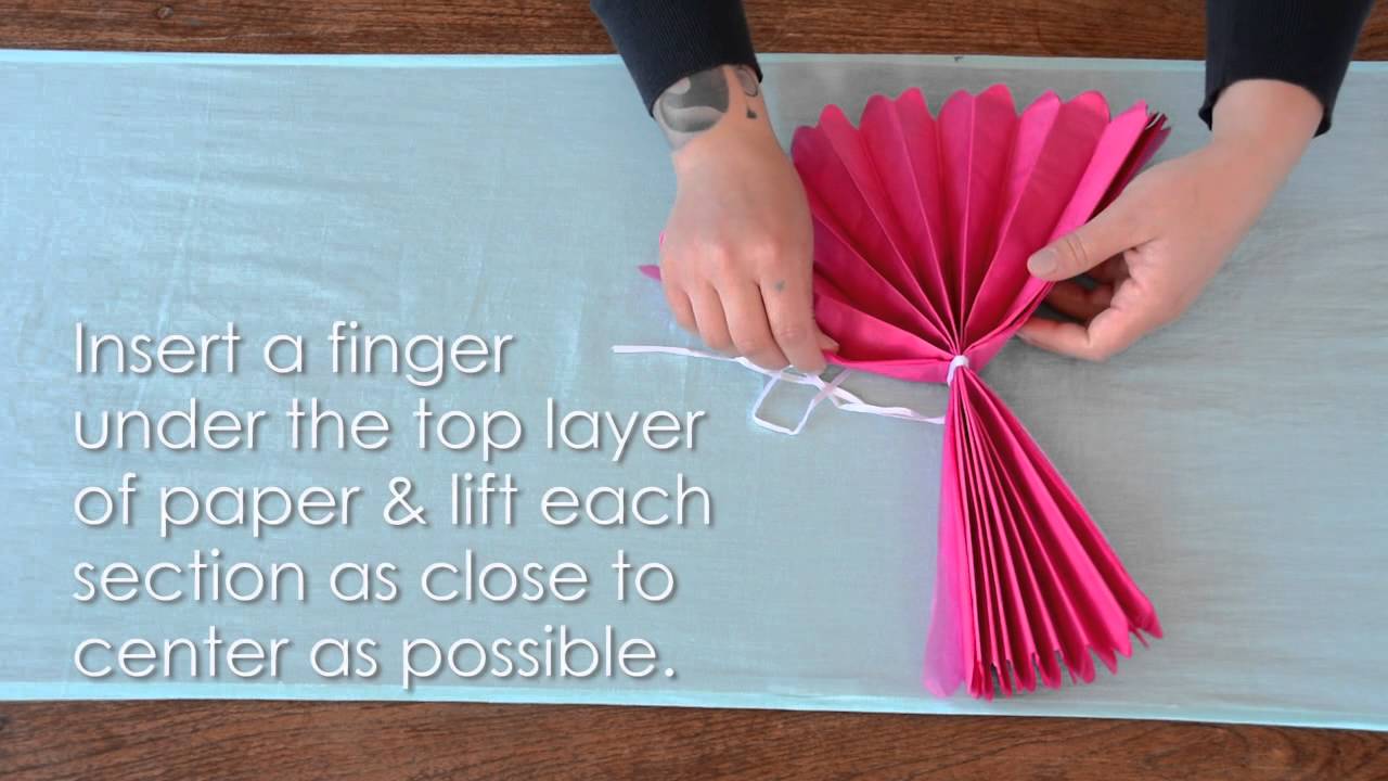 How To Assemble Tissue Paper Flower Pom Poms