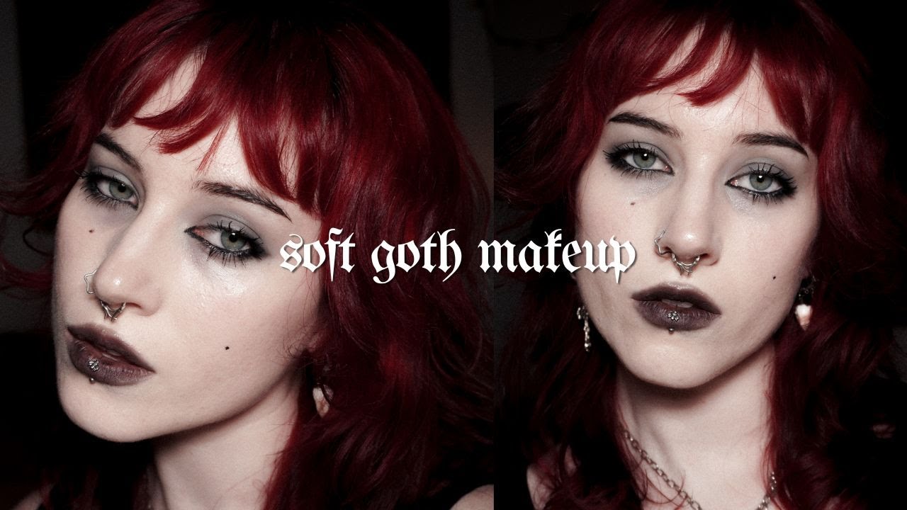 easy soft goth makeup