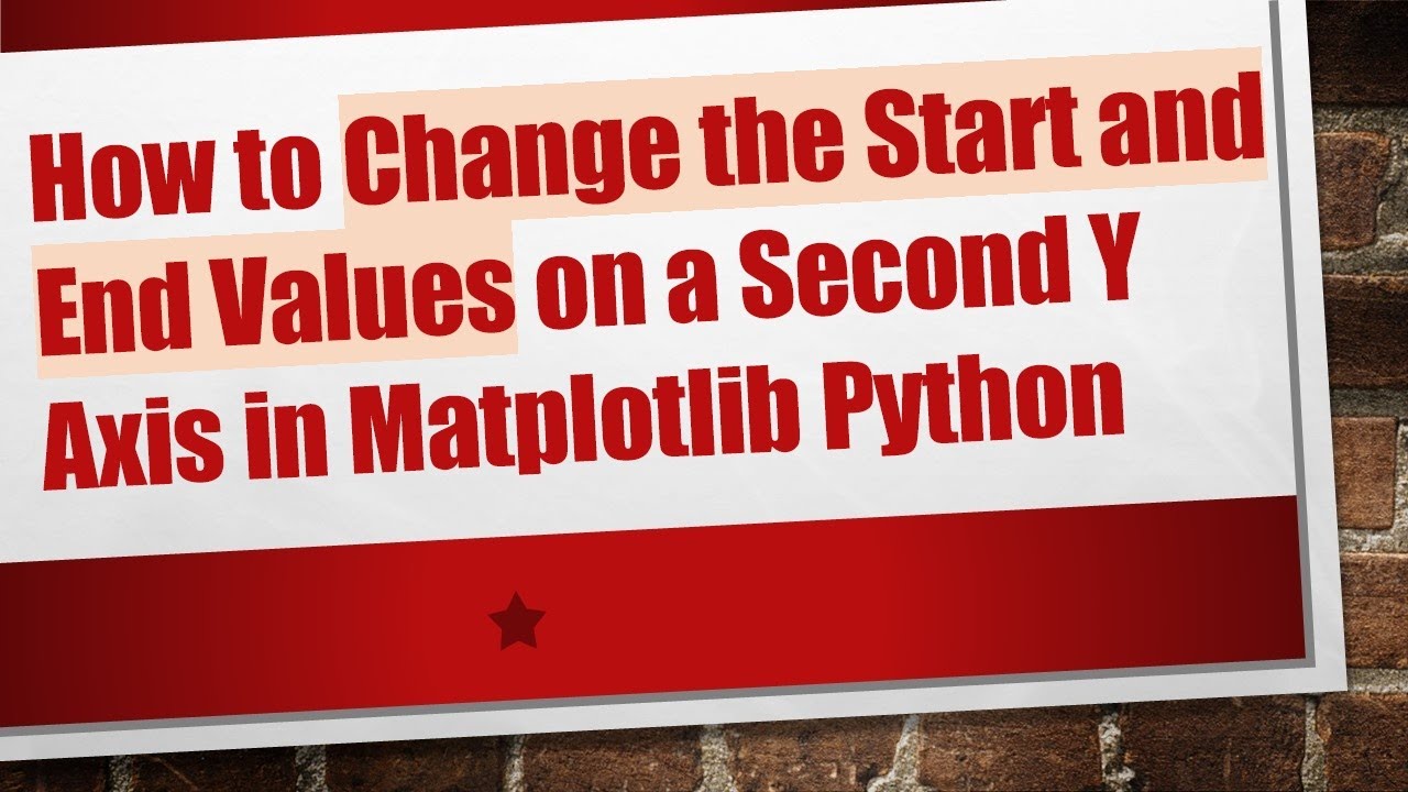 How to Change the Start and End Values on a Second Y Axis in Matplotlib Python