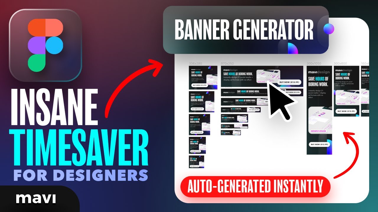 Designing 21 BANNERS IN 5 MINUTES Using My Own Figma Tool